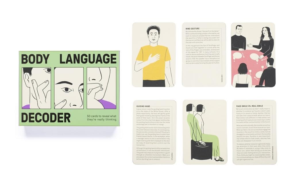 Body Language Decoder: 50 Cards – Book Therapy